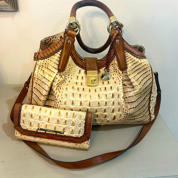 Brahmin | Bags | Brahmin Purse With Wallet | Poshmark
